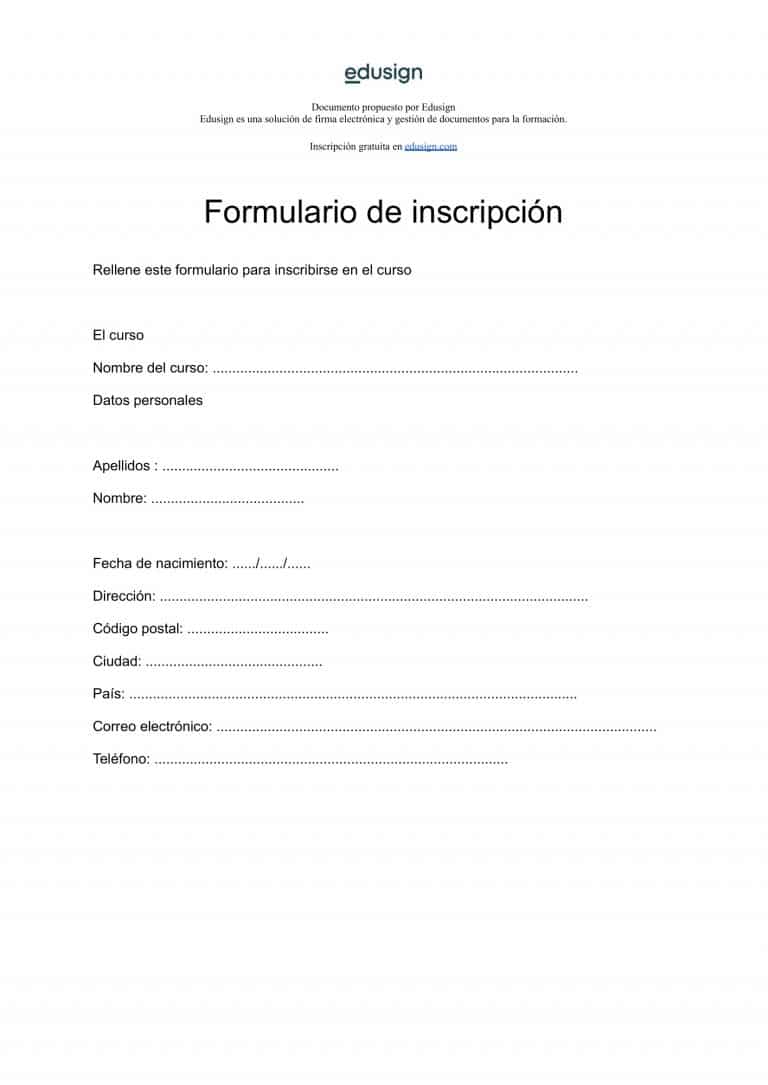 Hoja de asistencia: Plantilla gratuita en formato Word o PDF | Edusign
