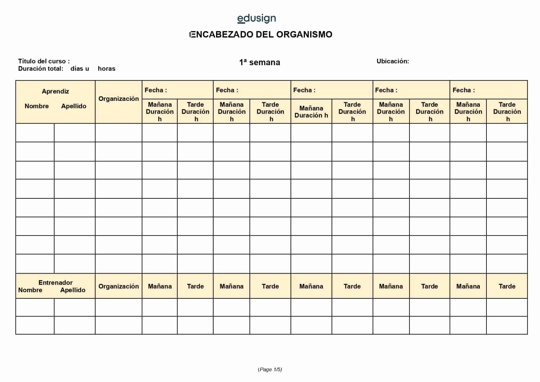 Lista de asistencia para alumnos | Modelo gratis