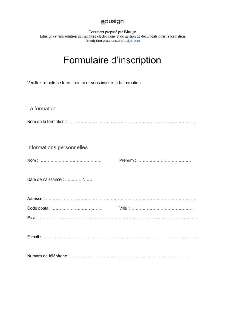 Convocation examen : Modèle gratuit en format Word, PDF | Edusign