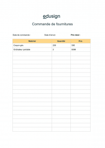 Formulaires de demande de fournitures : Modèle gratuit en format Word ...