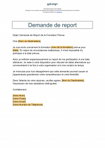 Demande de report : Modèle de mail ou de lettre gratuit | Edusign