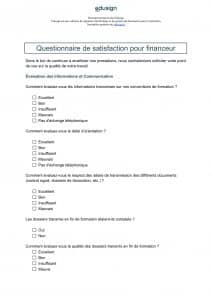 Modèle de questionnaire : Satisfaction des financeurs de formation ...