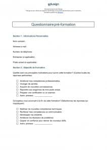 Modèle de questionnaire : Motivation pour une formation | Edusign
